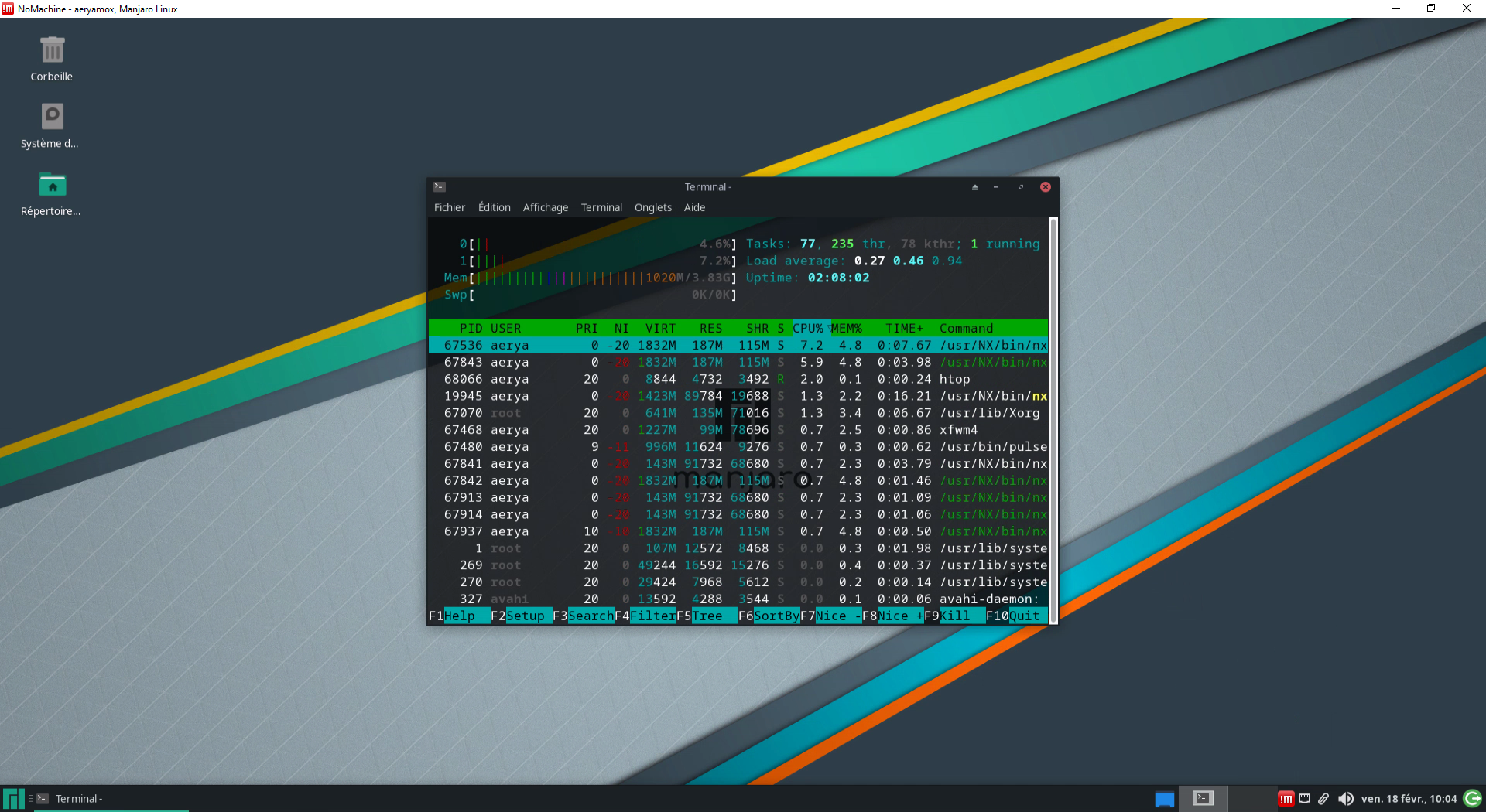 Manjaro Archlinux remote desktop sur Proxmox (nomachine) - Up and Clear ...